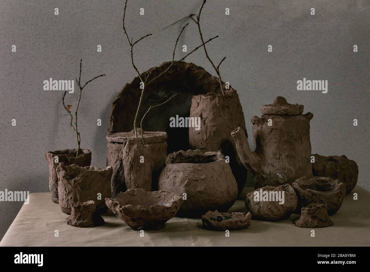 Group of clay vases Stock Photo - Alamy