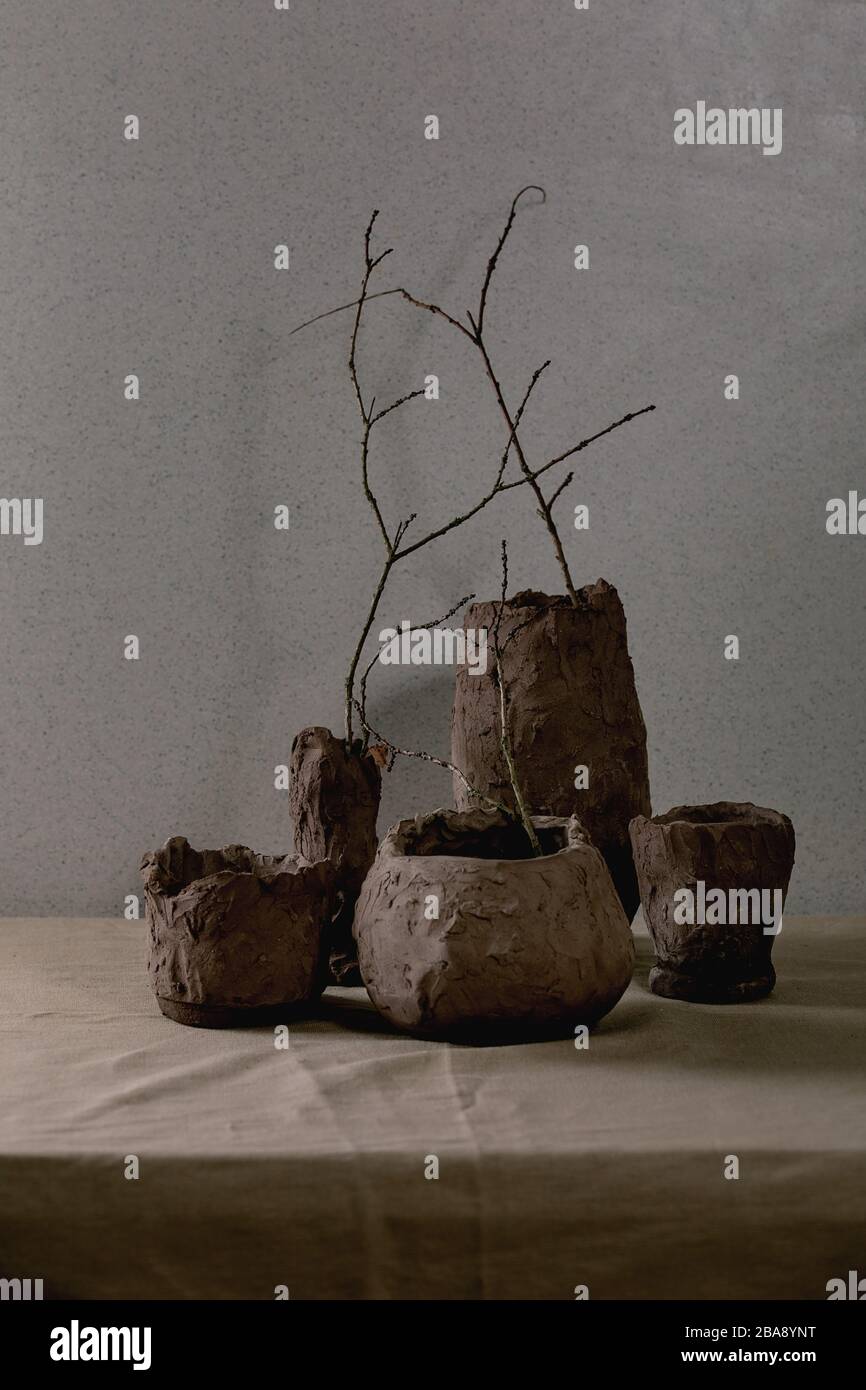 Group of clay vases Stock Photo - Alamy