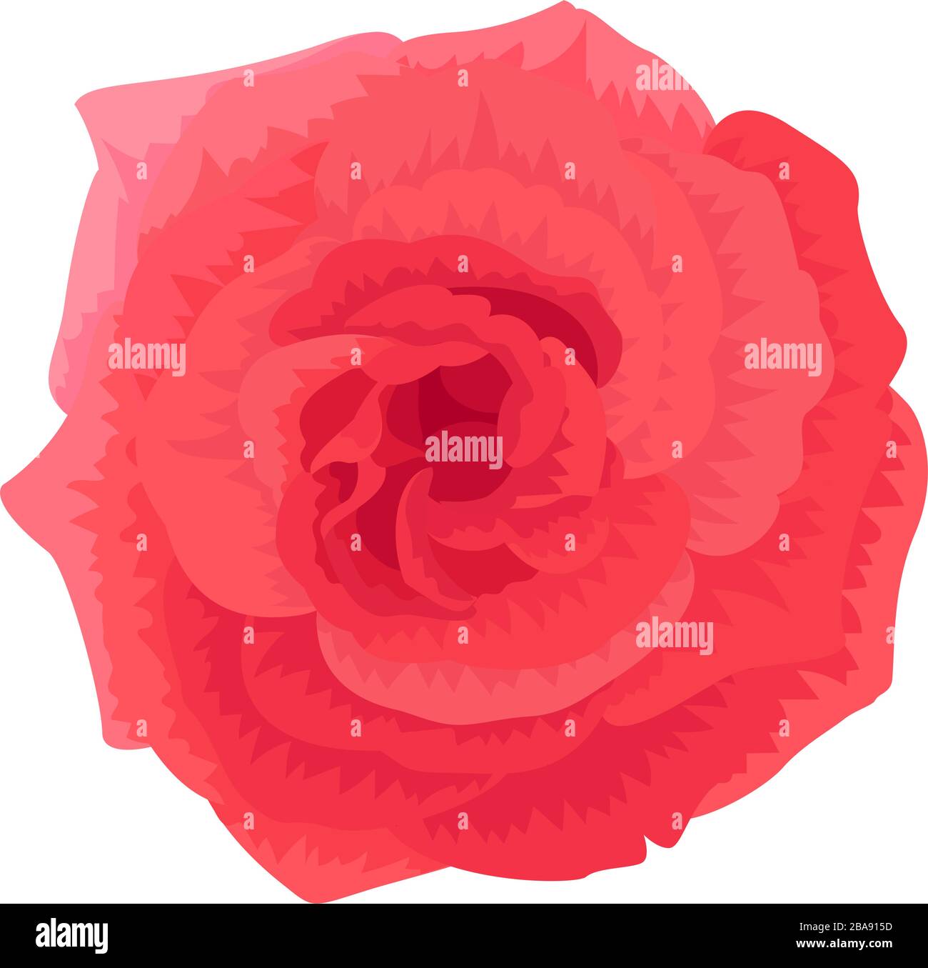 vector rose flower clip art on white isolated background Stock Vector ...