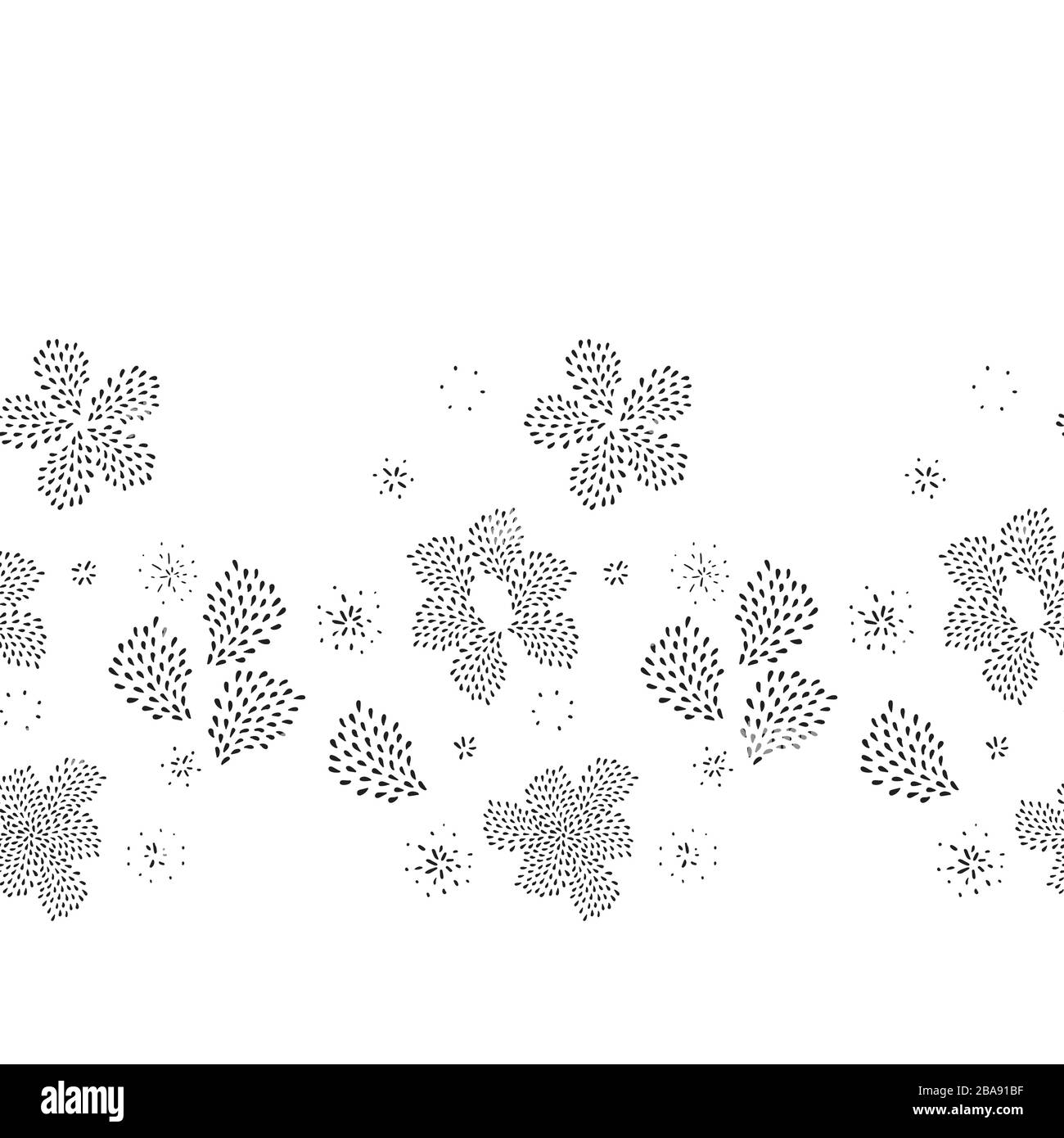 Vector doodle seamless abstract hand drawn drop pattern in floral shape ...