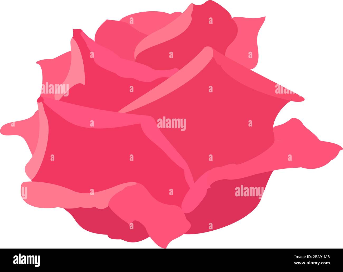 vector rose flower clip art on white isolated background Stock Vector ...