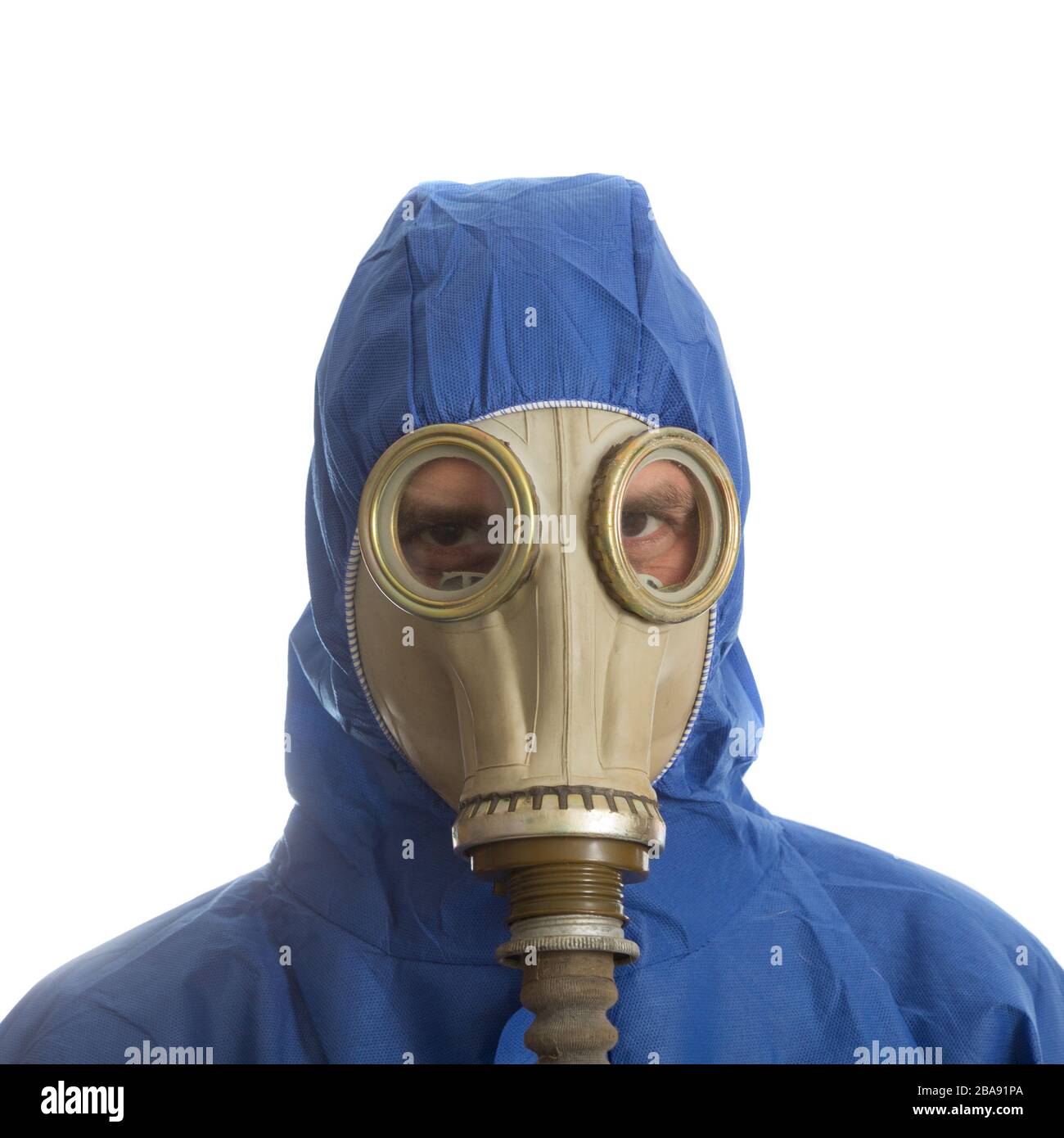 Man in gas mask suit hi-res stock photography and images - Alamy