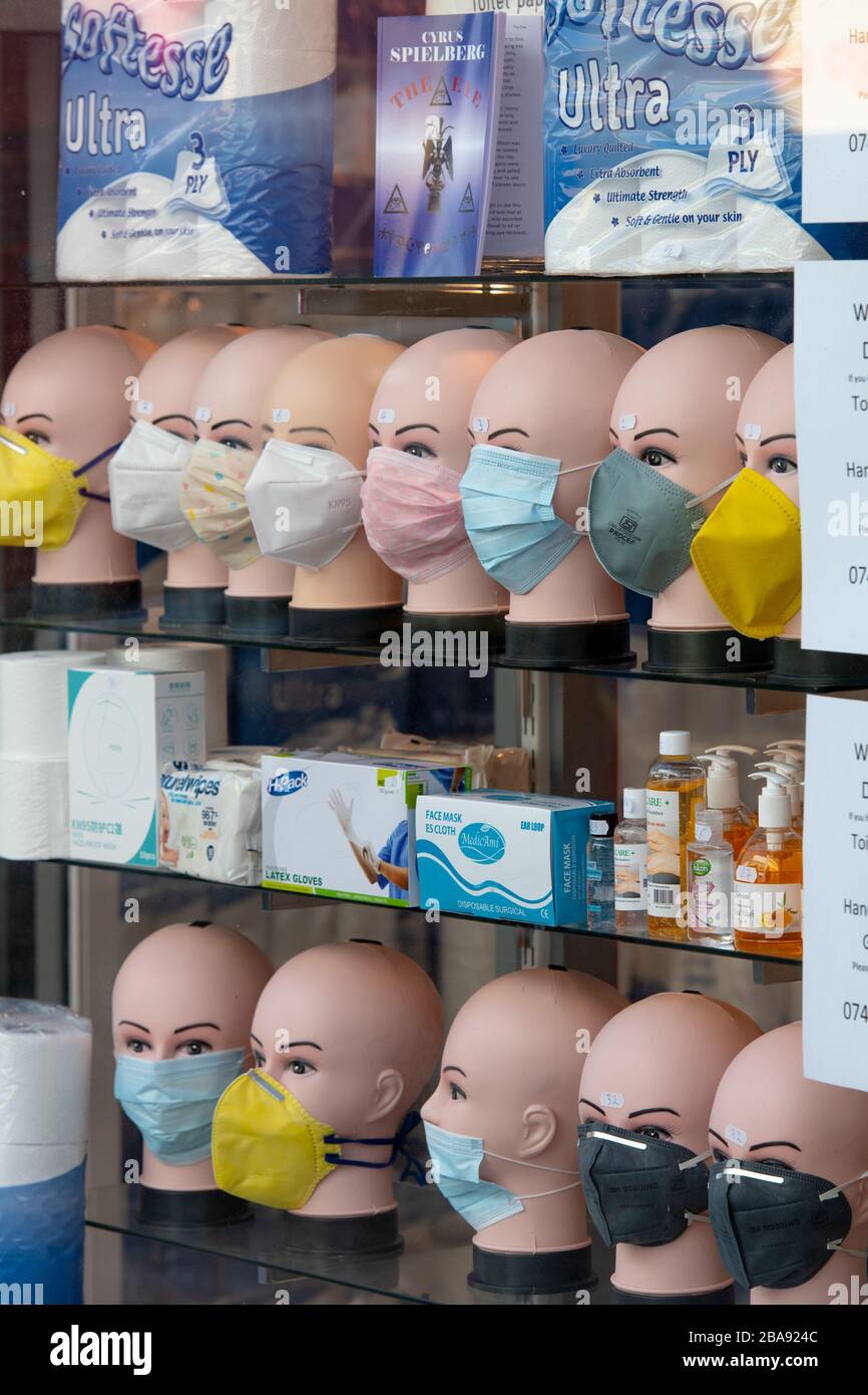 Pop up Shop in brighton selling face masks and toilet Roll Stock Photo ...