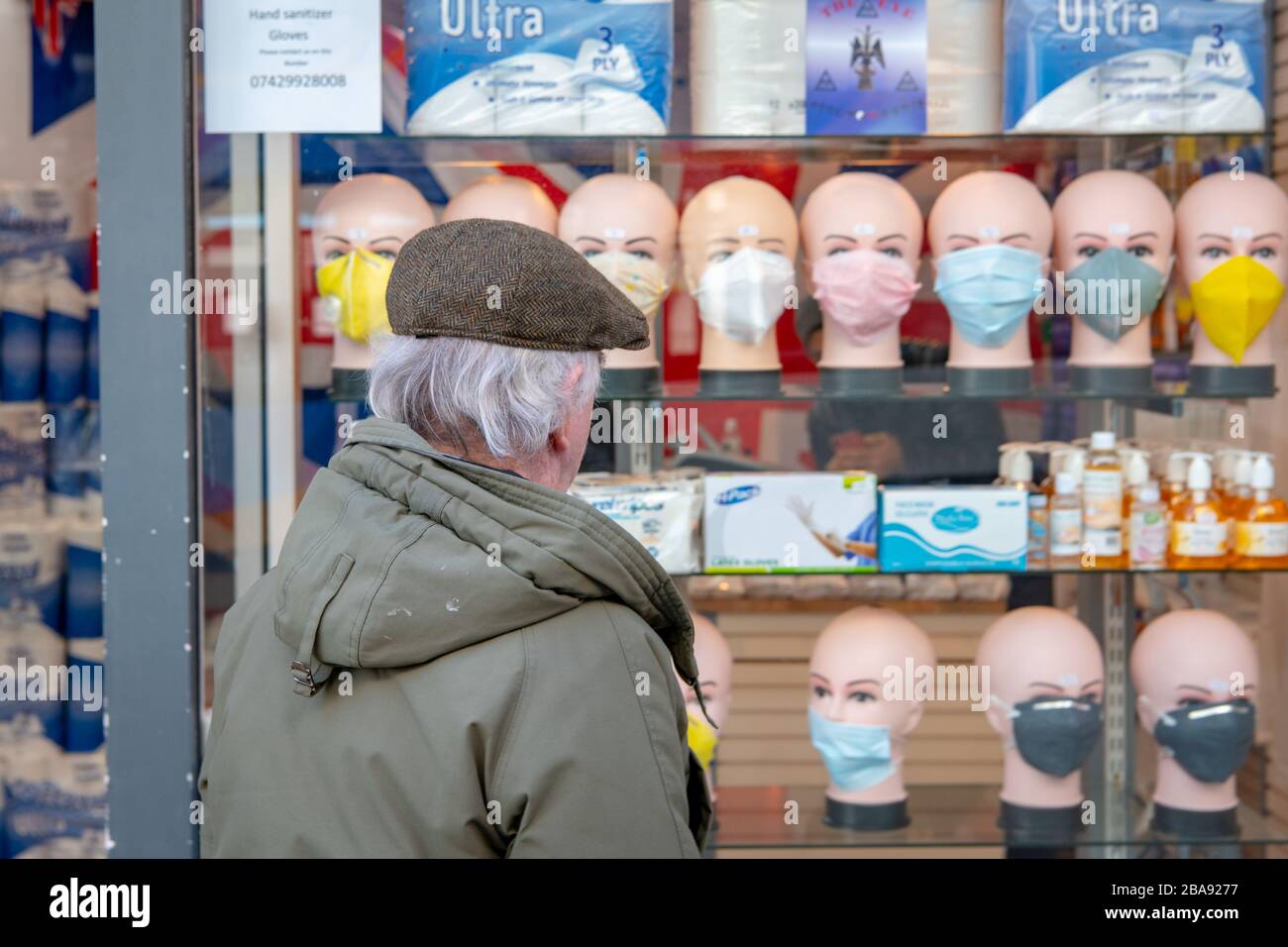 Pop up Shop in brighton selling face masks and toilet Roll Stock Photo ...