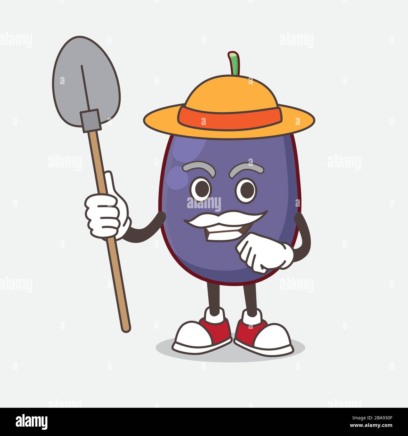 Purple Java Plum Mascot Character Vector Illustration Stock Vector ...