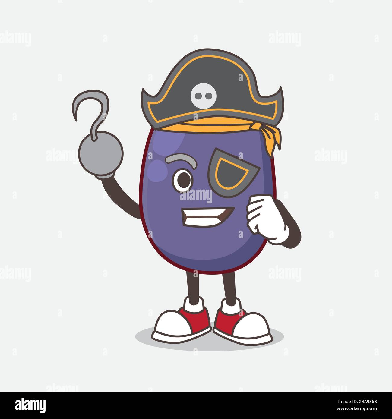 Purple Java Plum Mascot Character Vector Illustration Stock Vector ...