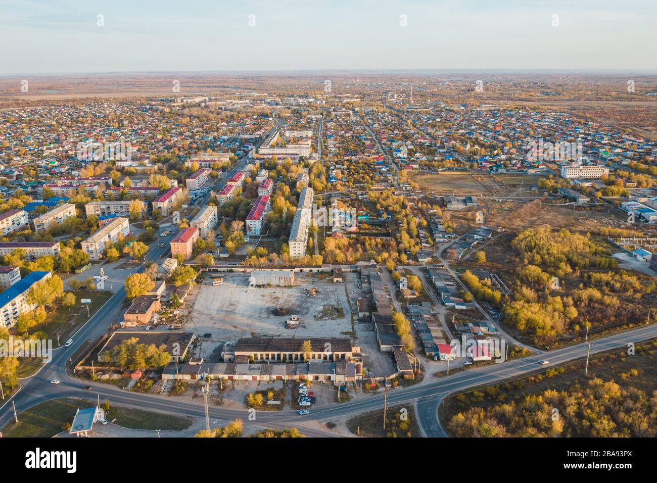 Small town aerial Stock Photo - Alamy