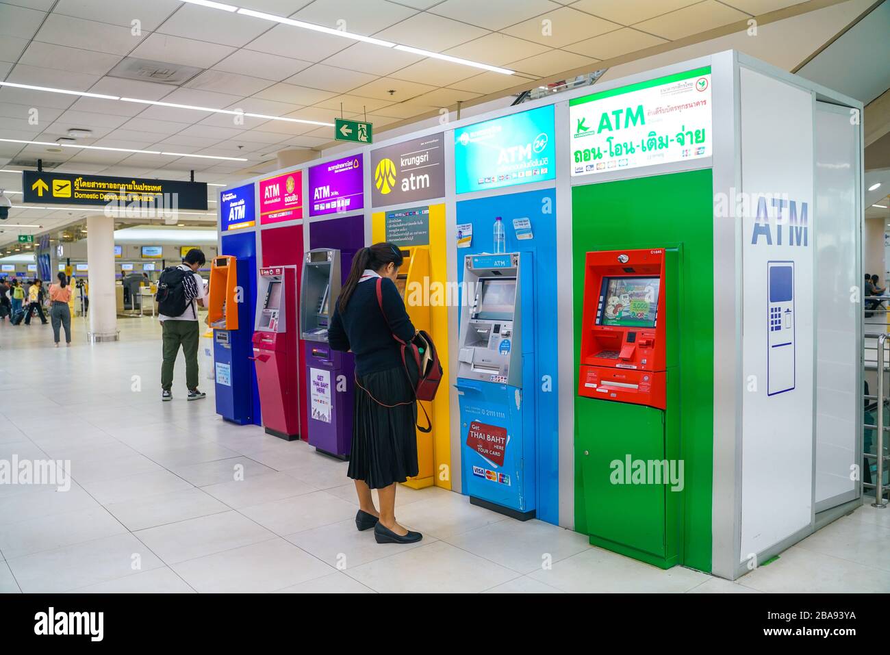 BANGKOK, THAILAND - July 12, 2019: Tourist people using Automated ...