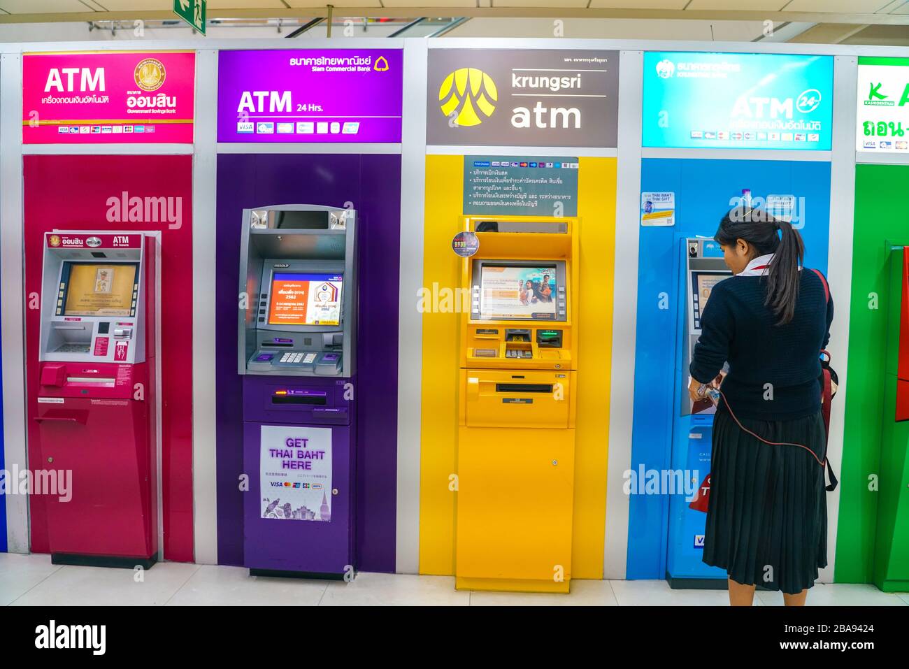 BANGKOK, THAILAND - July 12, 2019: Tourist people using Automated ...