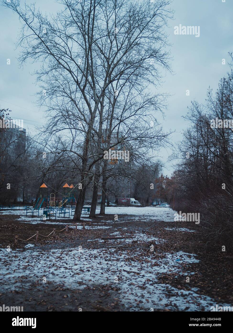Fall winter city Stock Photo - Alamy