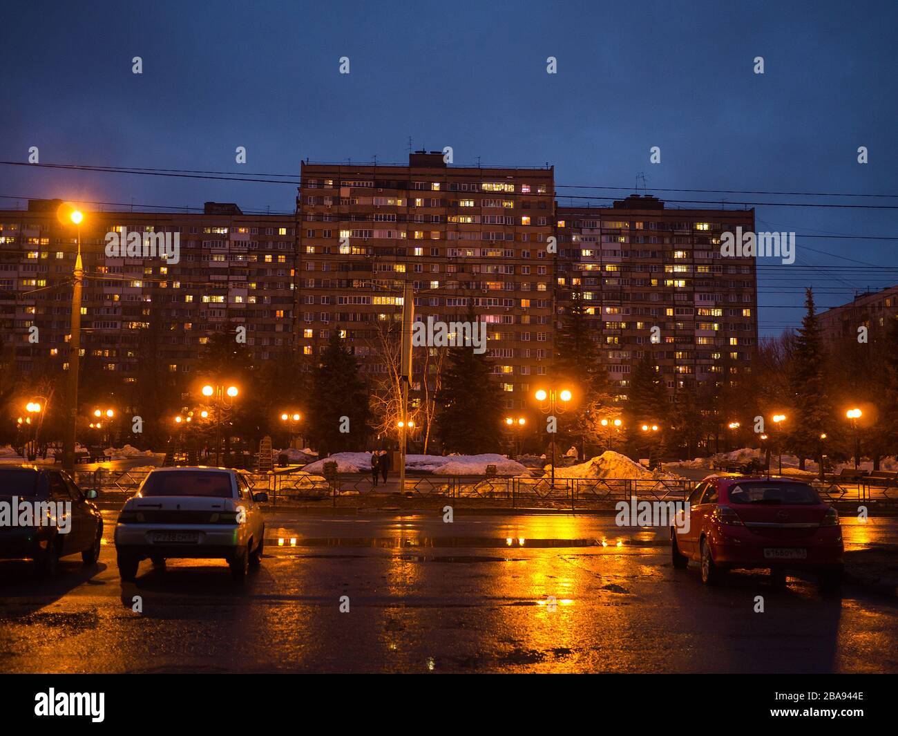Fall winter city Stock Photo - Alamy
