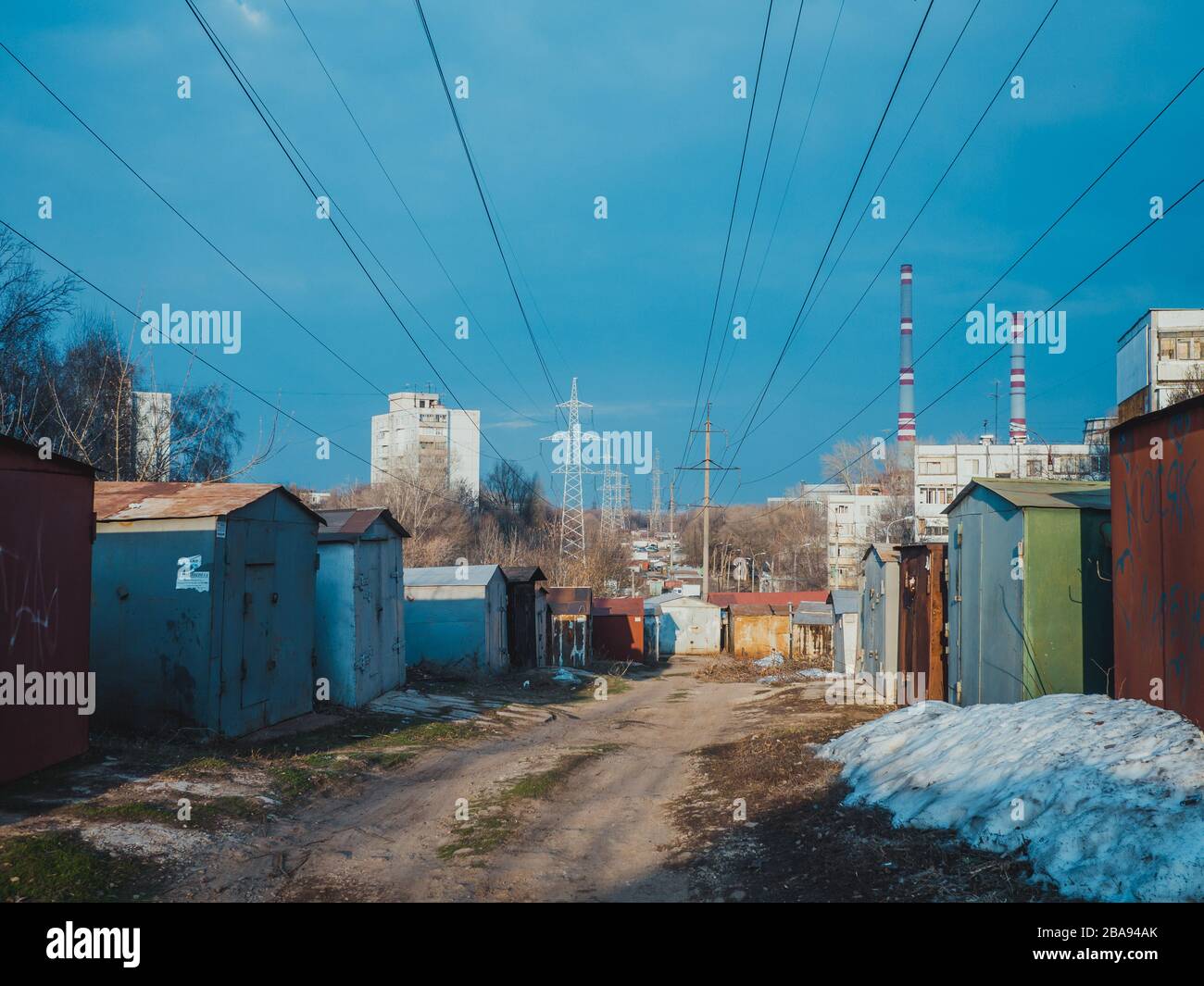 Fall winter city Stock Photo - Alamy