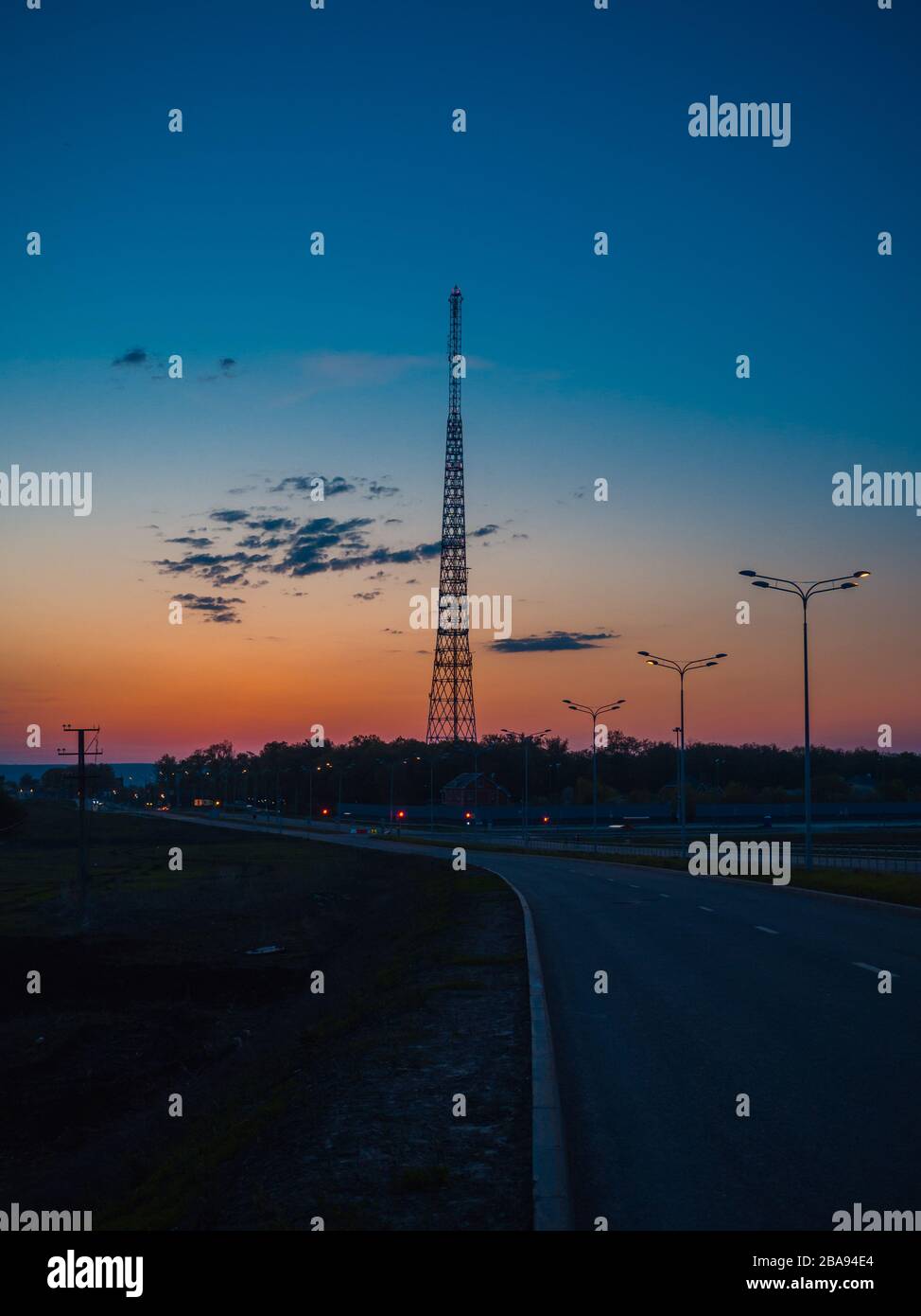 Telecom city tower Stock Photo - Alamy