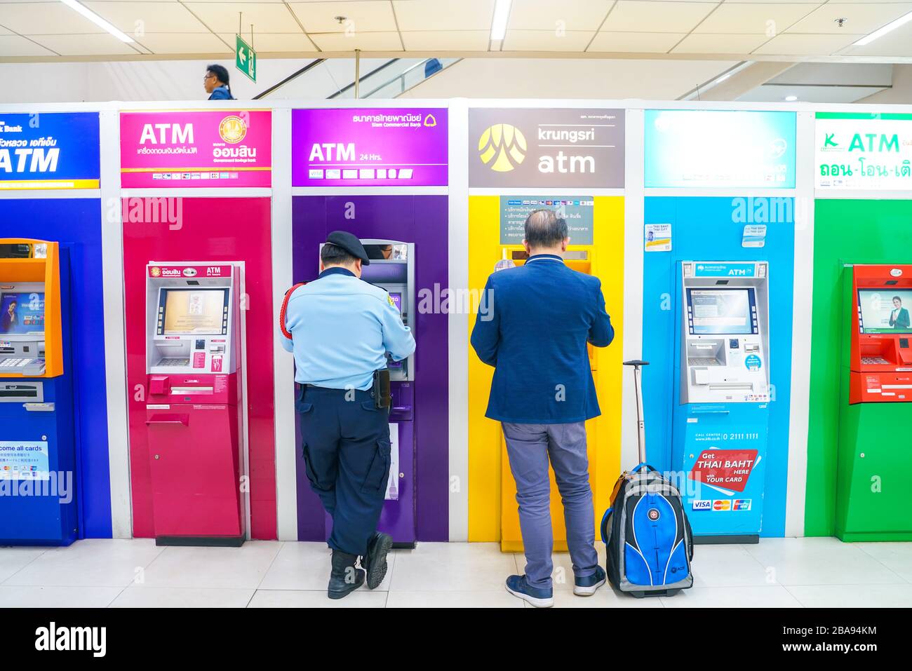 BANGKOK, THAILAND - July 12, 2019: Tourist people using Automated ...