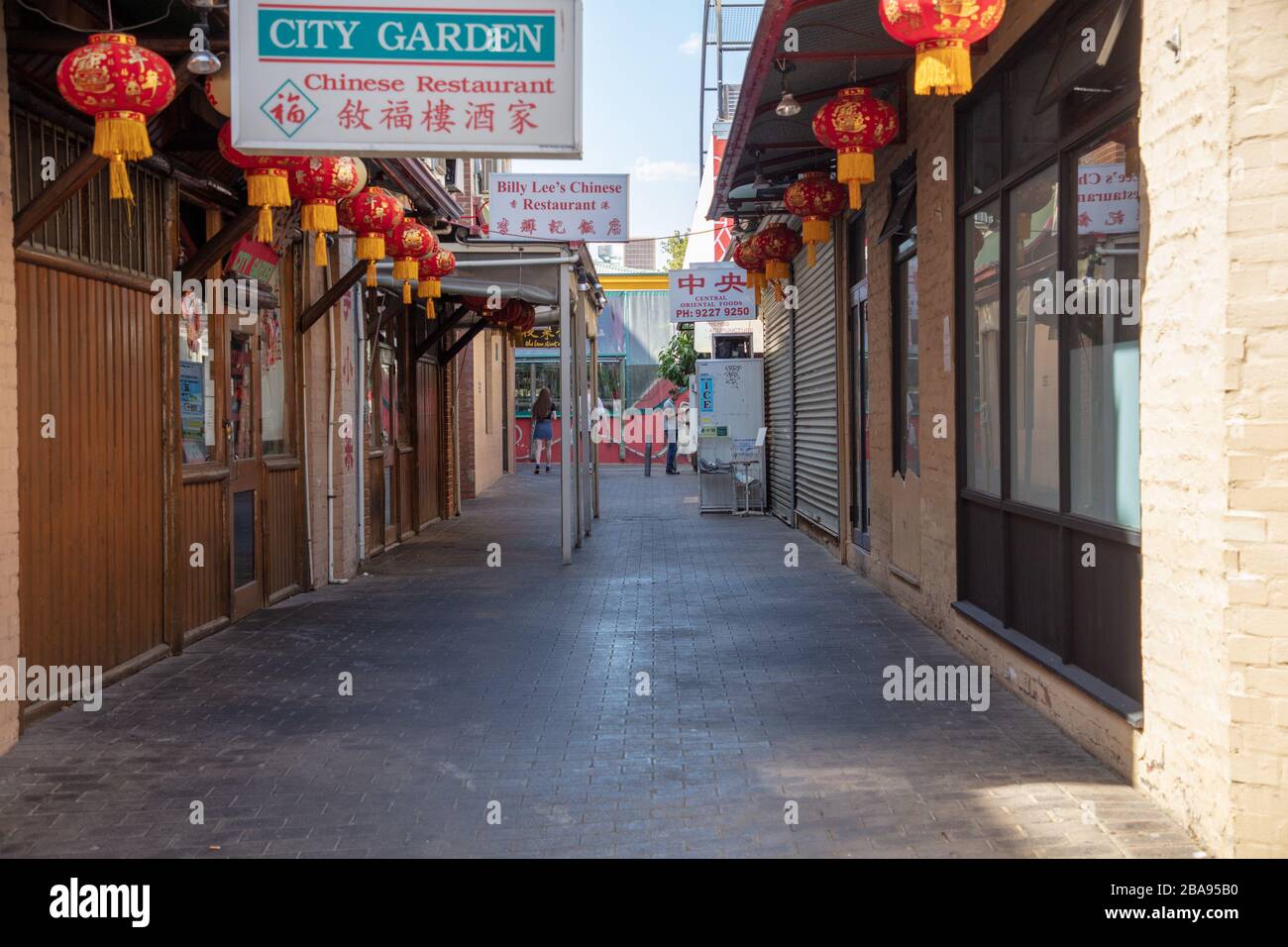 Empty street of China Town, Perth, western Australia Stock Photo - Alamy