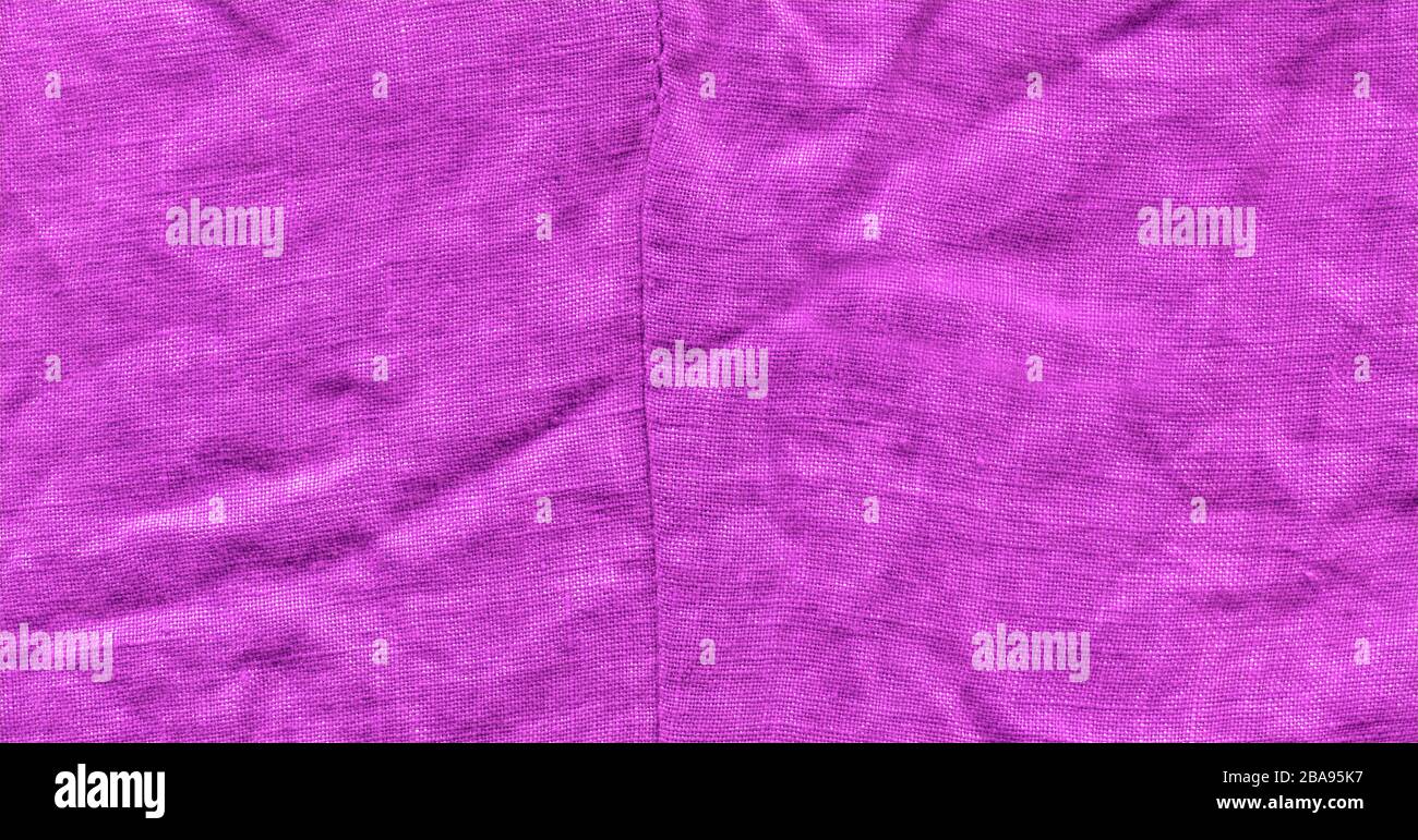 Texture of linen purple fabric. Purple fabric background Stock Photo ...