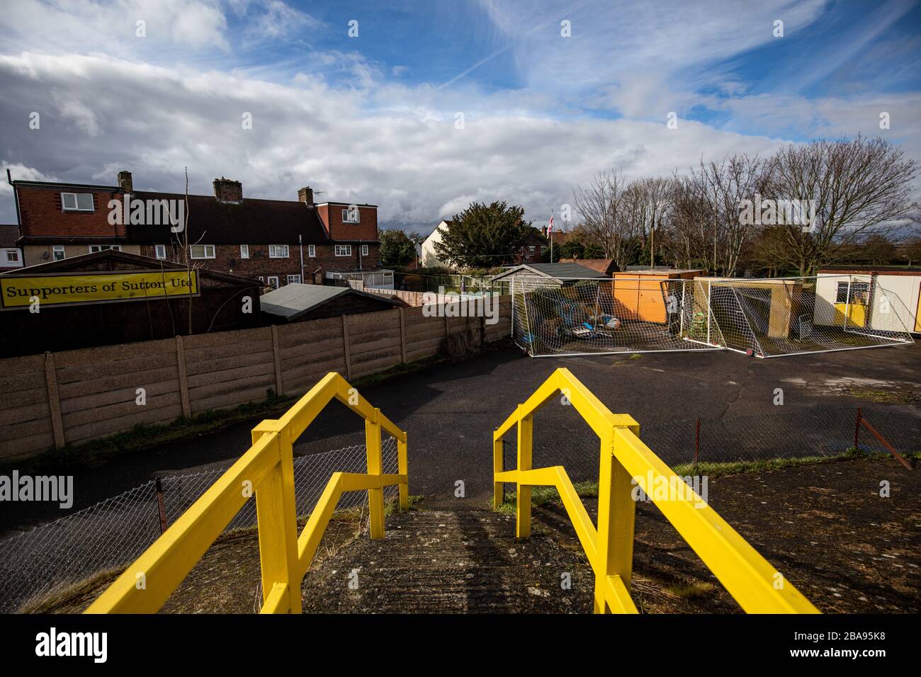 Soccer football general view gv soccer sutton hi-res stock photography ...