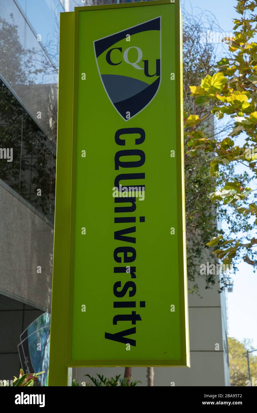 Logo of CQ University Australia seen in Perth, western Australia Stock ...