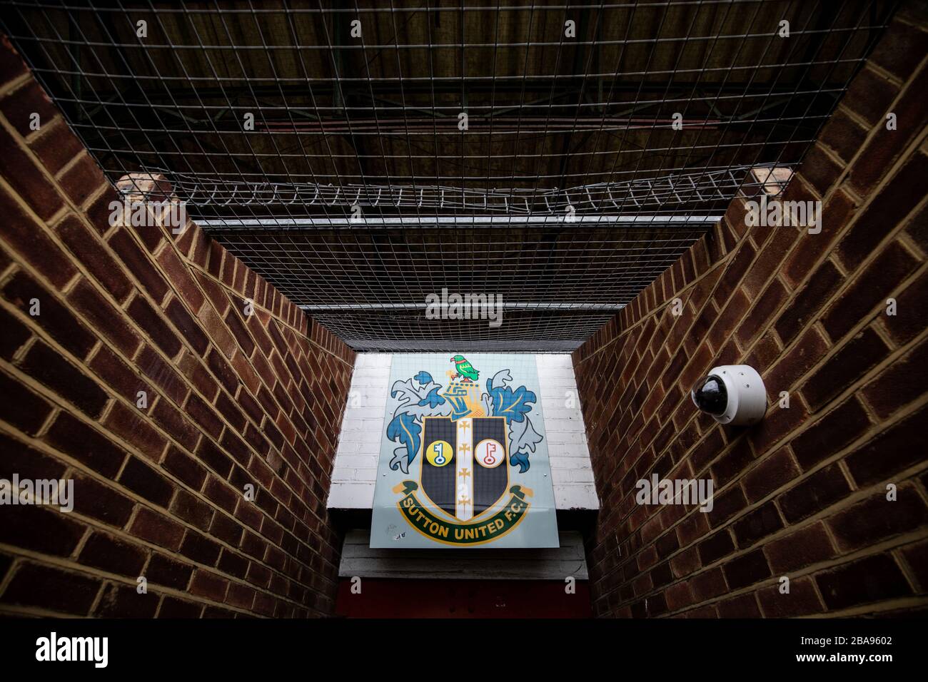 A general view of Sutton United ground before the game Stock Photo - Alamy