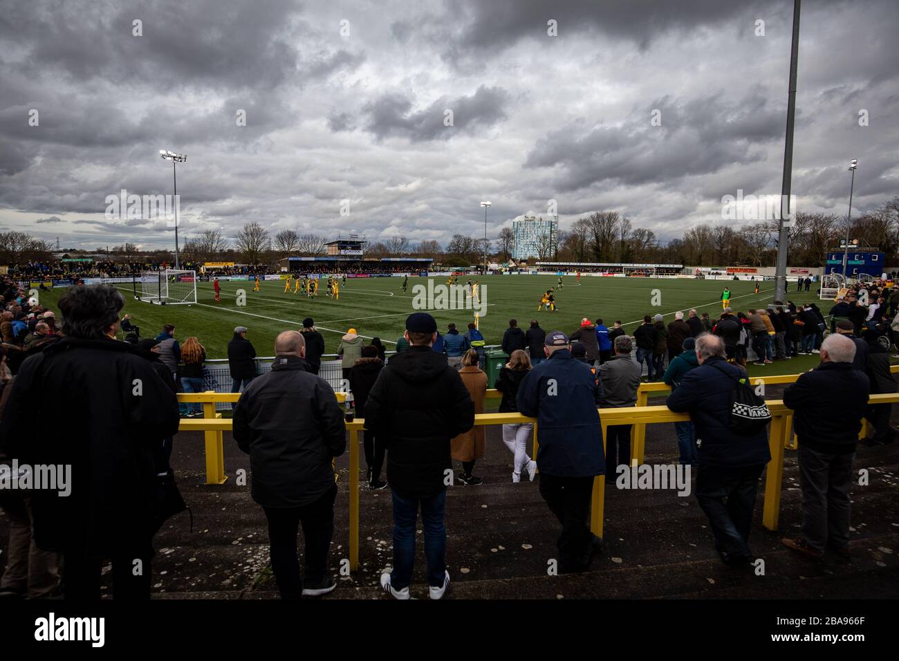 General view of Sutton United fans watching during the game Stock Photo ...