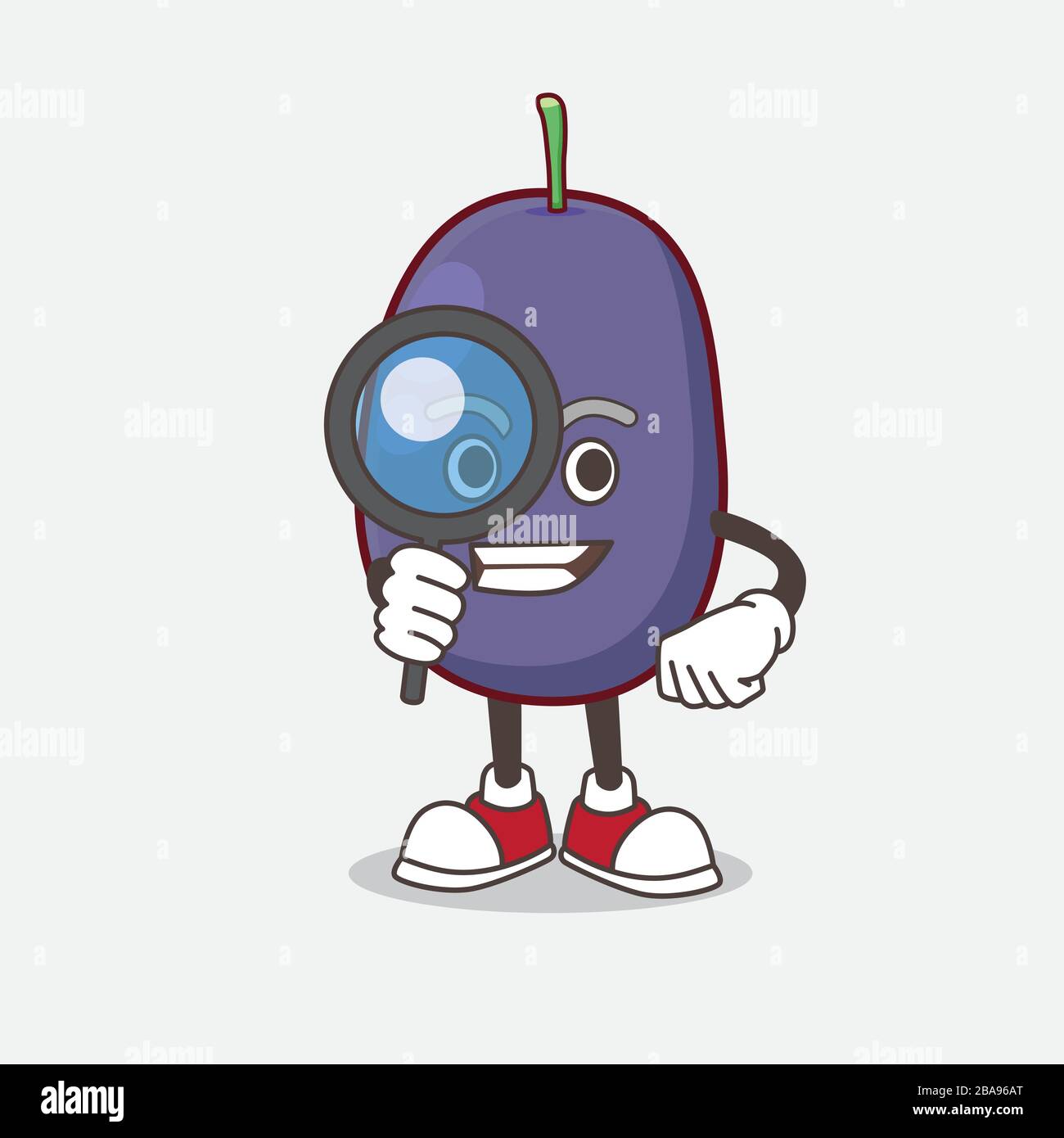 Purple Java Plum Mascot Character Vector Illustration Stock Vector ...