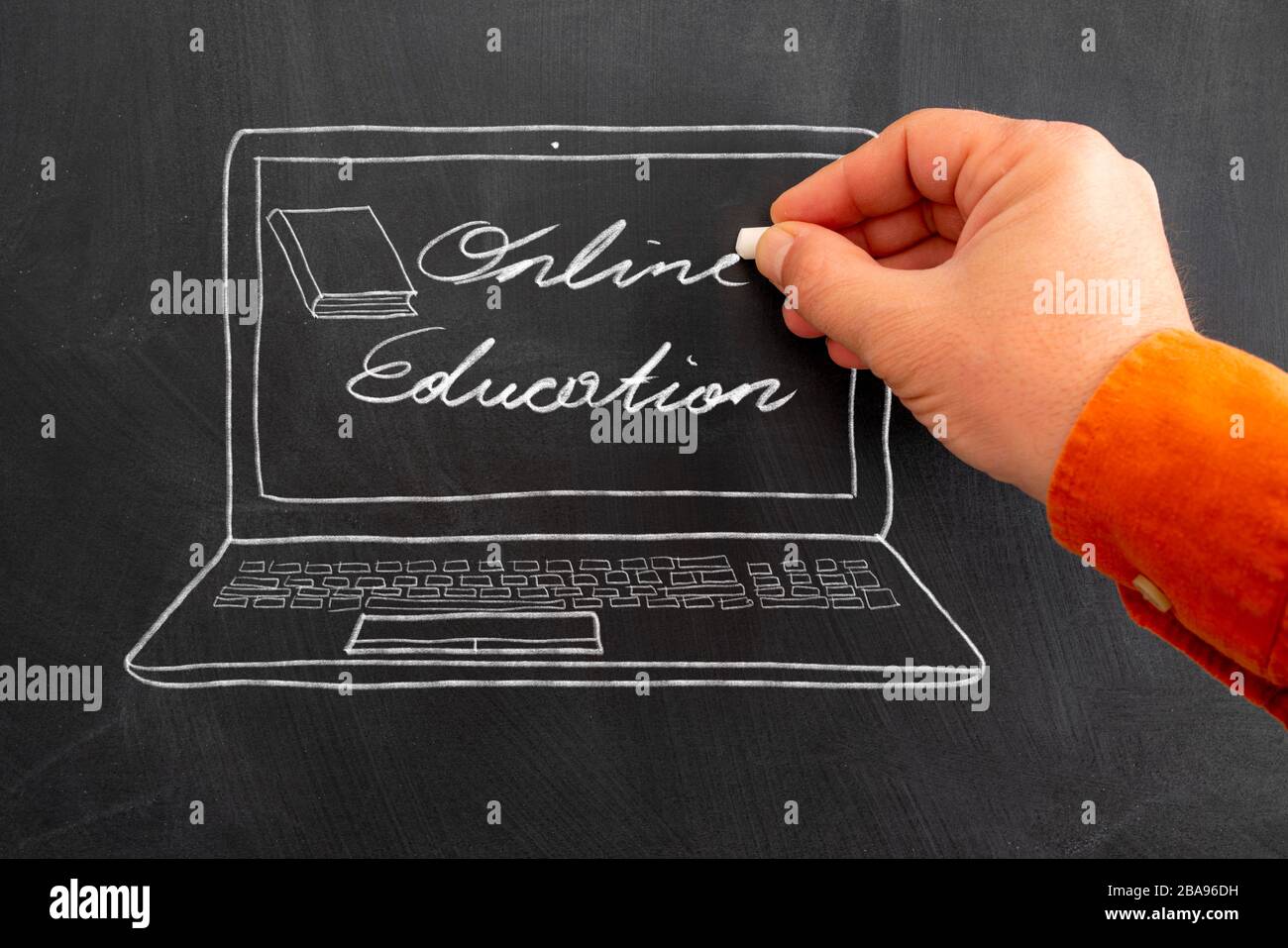 studying at home with modern equipments. E learning at home online ...