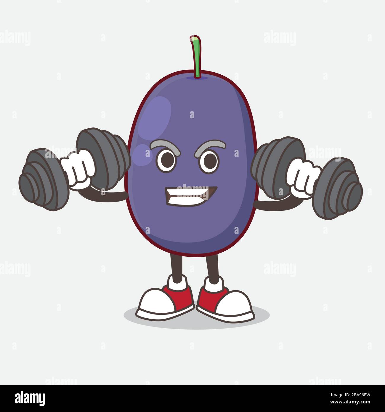 Purple Java Plum Mascot Character Vector Illustration Stock Vector ...