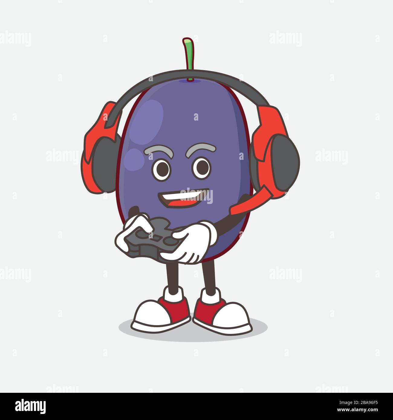 Purple Java Plum Mascot Character Vector Illustration Stock Vector ...
