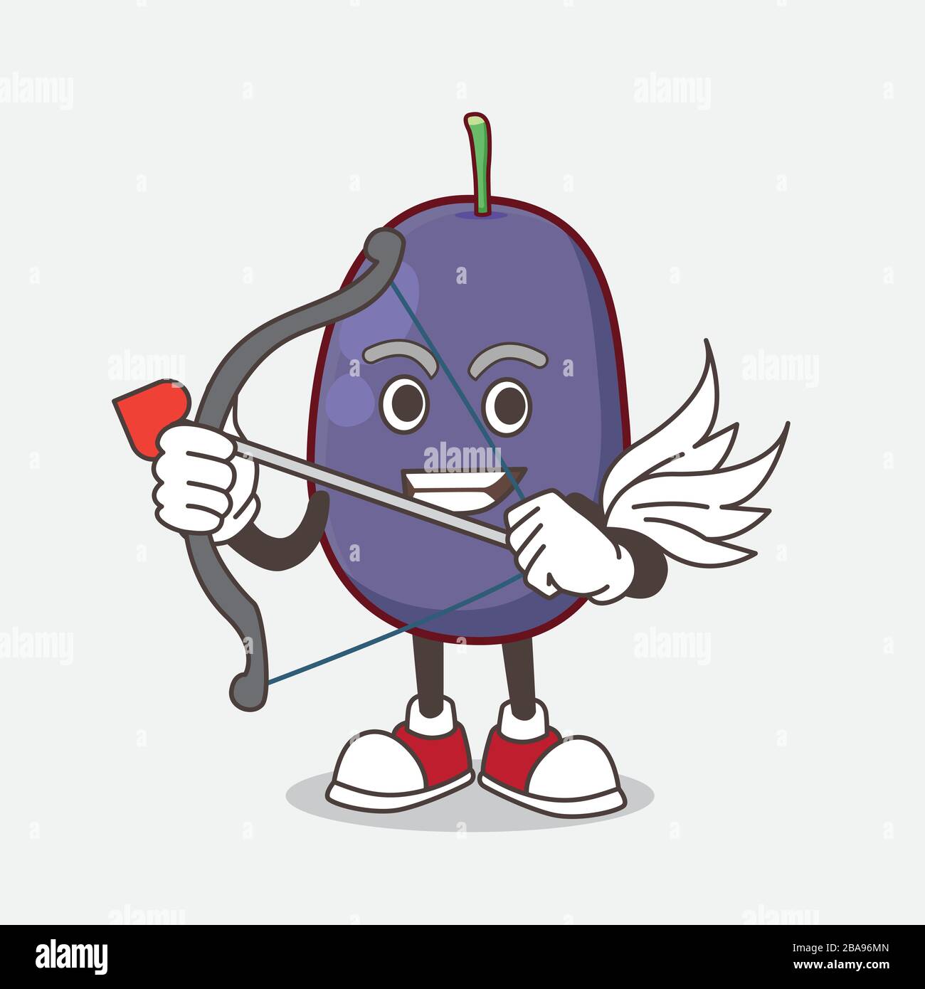Purple Java Plum Mascot Character Vector Illustration Stock Vector ...