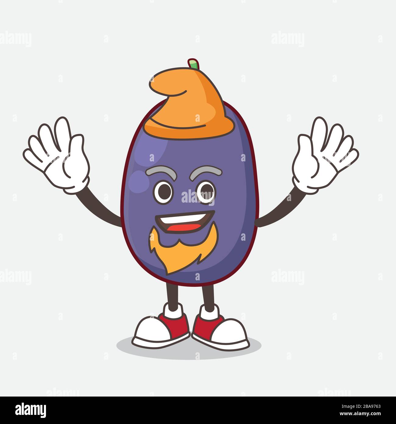 Purple Java Plum Mascot Character Vector Illustration Stock Vector ...