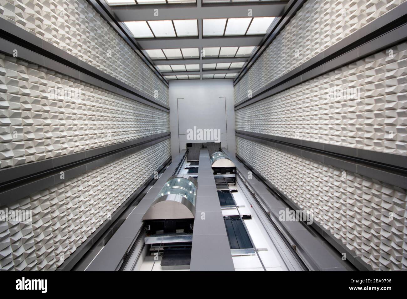Inside a modern elevator shaft Stock Photo - Alamy