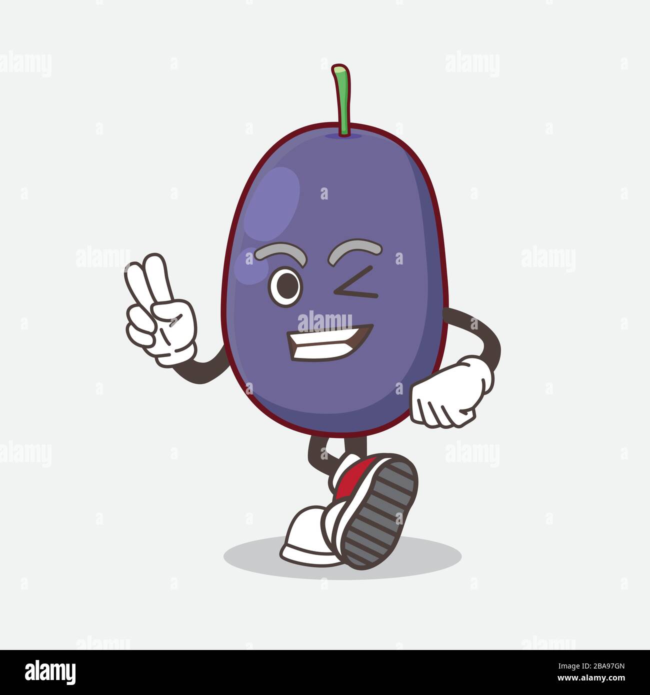 Purple Java Plum Mascot Character Vector Illustration Stock Vector ...