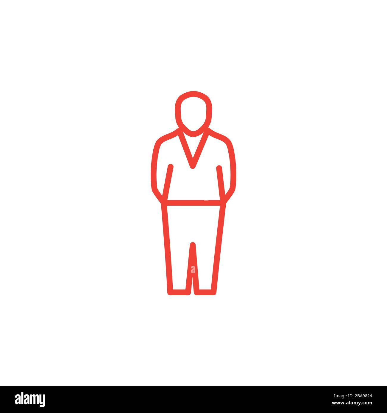 Avatar line red icon Cut Out Stock Images & Pictures - Alamy