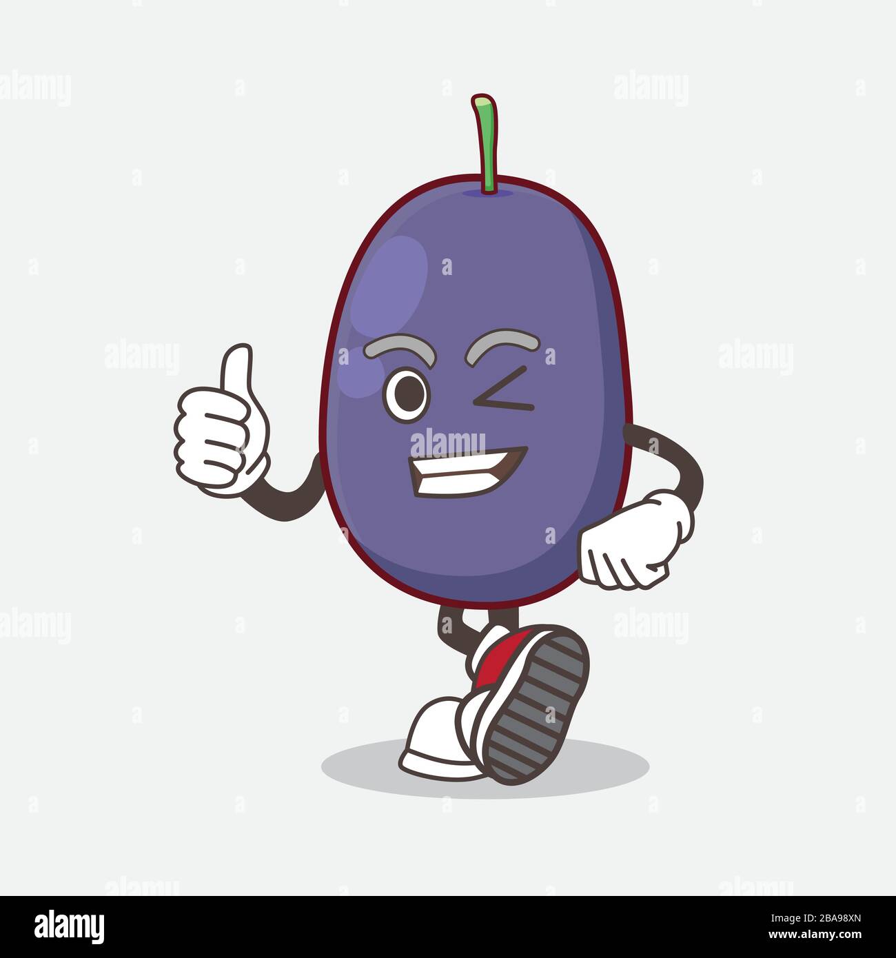 Purple Java Plum Mascot Character Vector Illustration Stock Vector ...