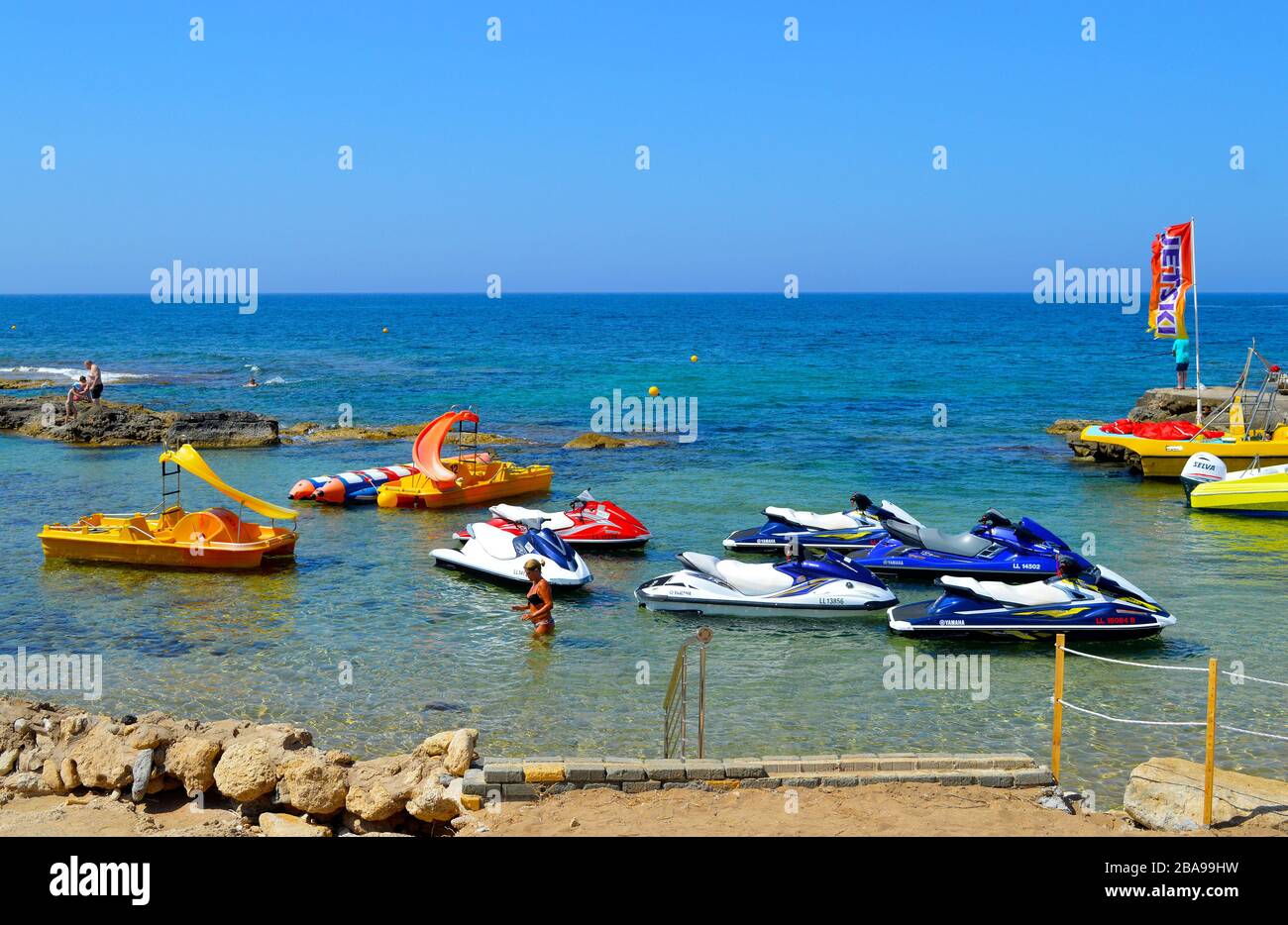 Jet ski for hire on Paphos Beach a popular tourist resort in Cyprus ...