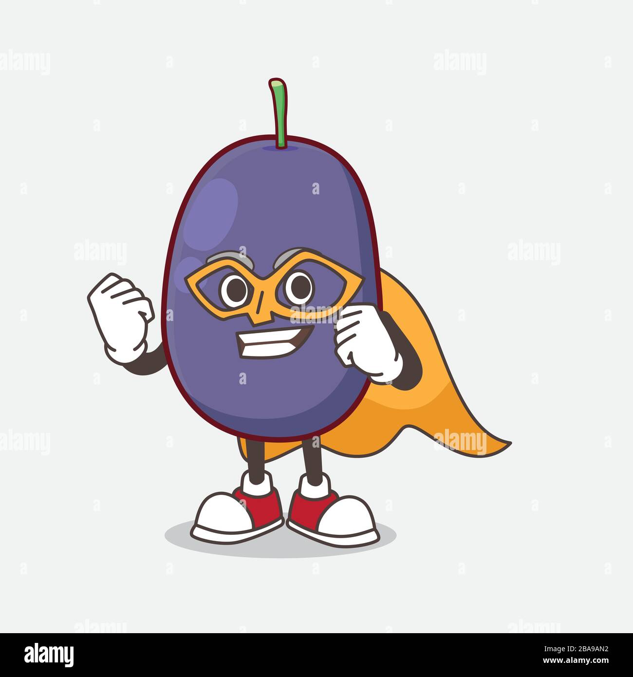 Purple Java Plum Mascot Character Vector Illustration Stock Vector ...