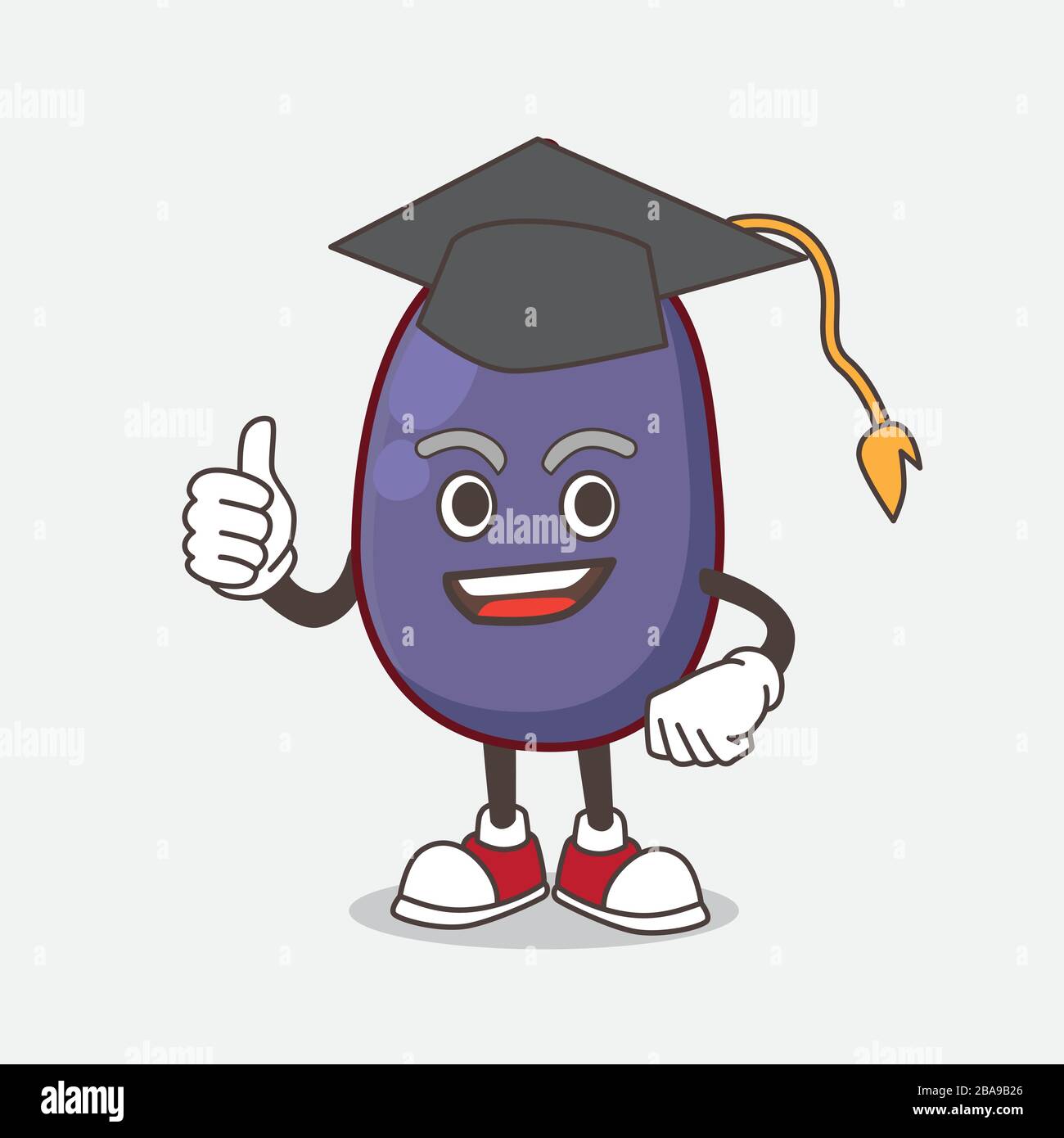 Purple Java Plum Mascot Character Vector Illustration Stock Vector ...