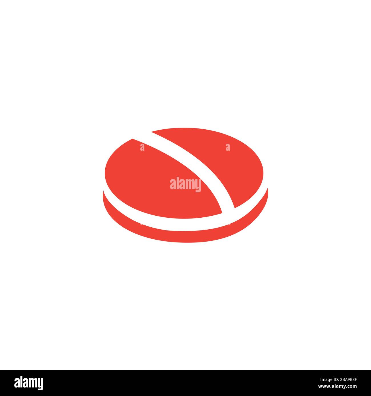 Medicine Red Icon On White Background. Red Flat Style Vector ...