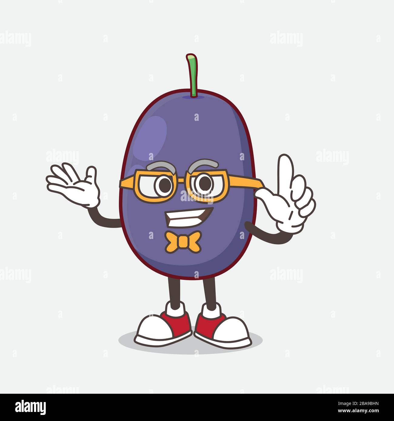 Purple Java Plum Mascot Character Vector Illustration Stock Vector ...