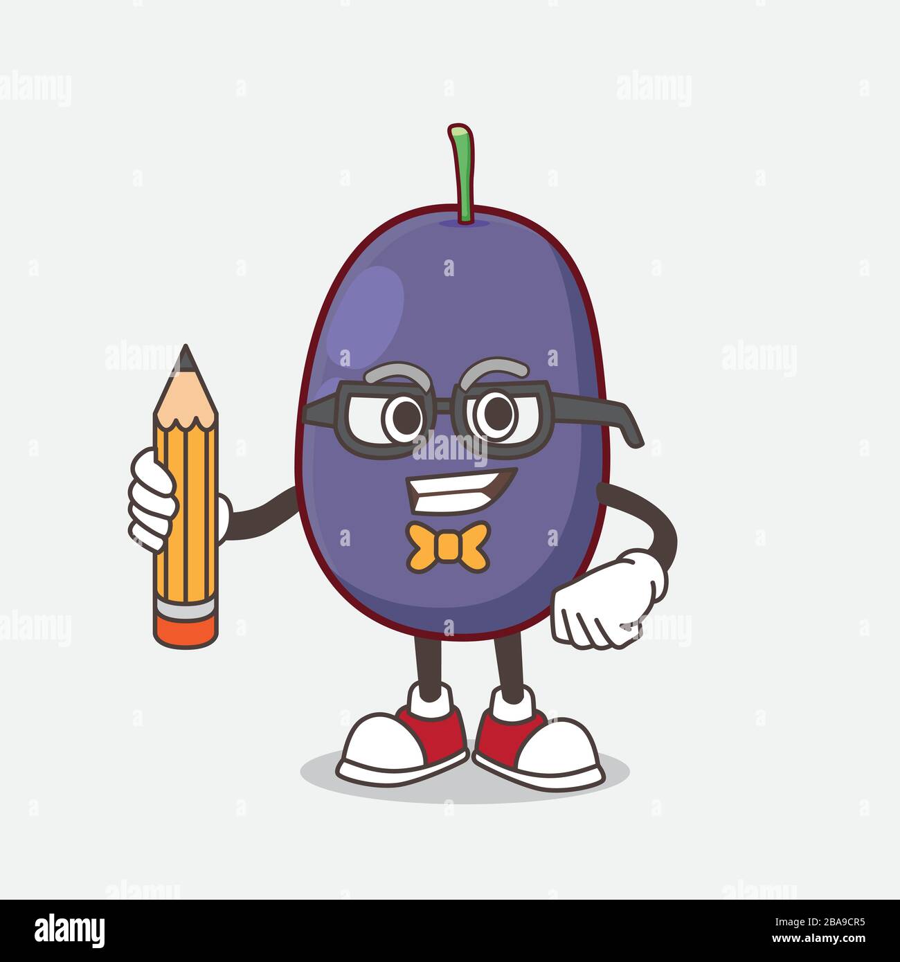 Purple Java Plum Mascot Character Vector Illustration Stock Vector ...