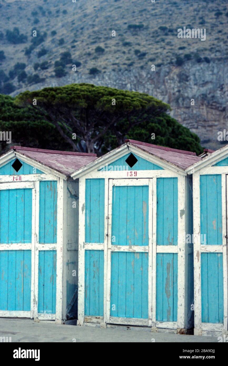 changing cabins on the beach Stock Photo - Alamy
