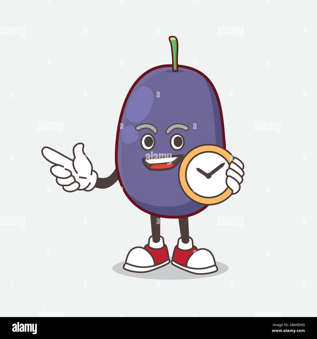 Purple Java Plum Mascot Character Vector Illustration Stock Vector ...