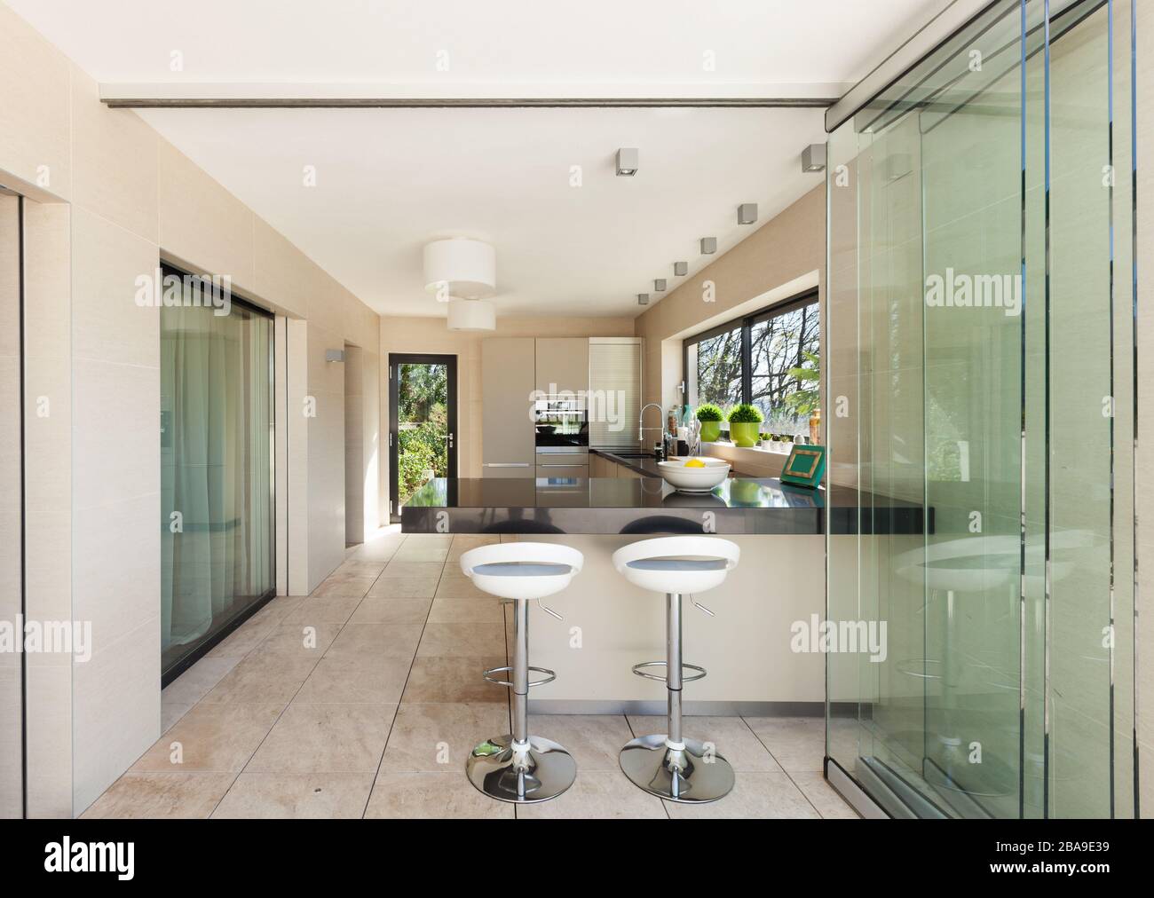 architecture, modern house, beautiful interiors, kitchen Stock Photo ...