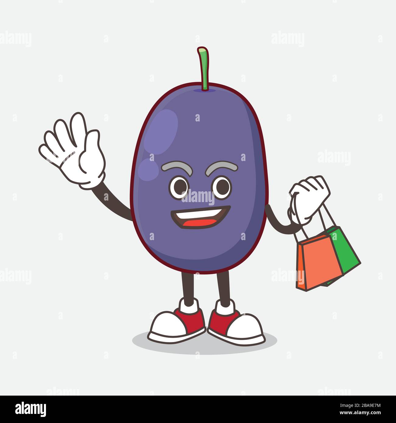Purple Java Plum Mascot Character Vector Illustration Stock Vector ...