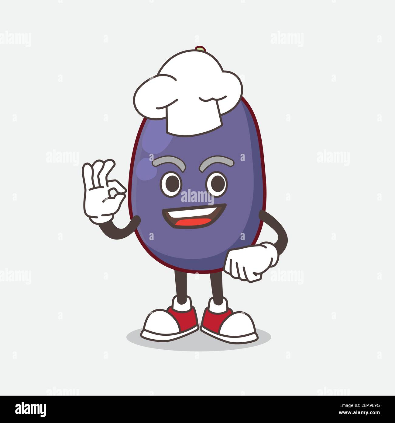 Purple Java Plum Mascot Character Vector Illustration Stock Vector ...