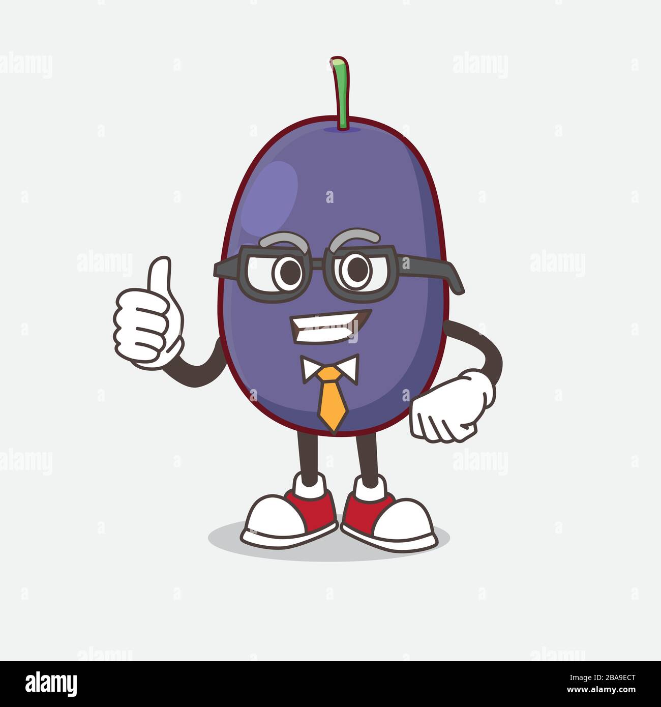 Purple Java Plum Mascot Character Vector Illustration Stock Vector ...