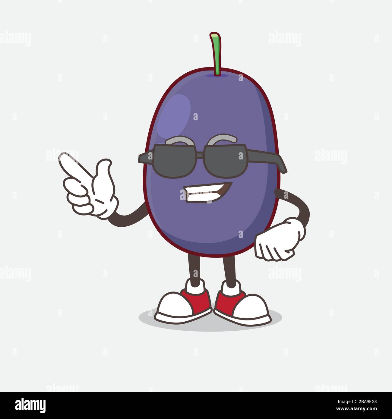 Purple Java Plum Mascot Character Vector Illustration Stock Vector ...