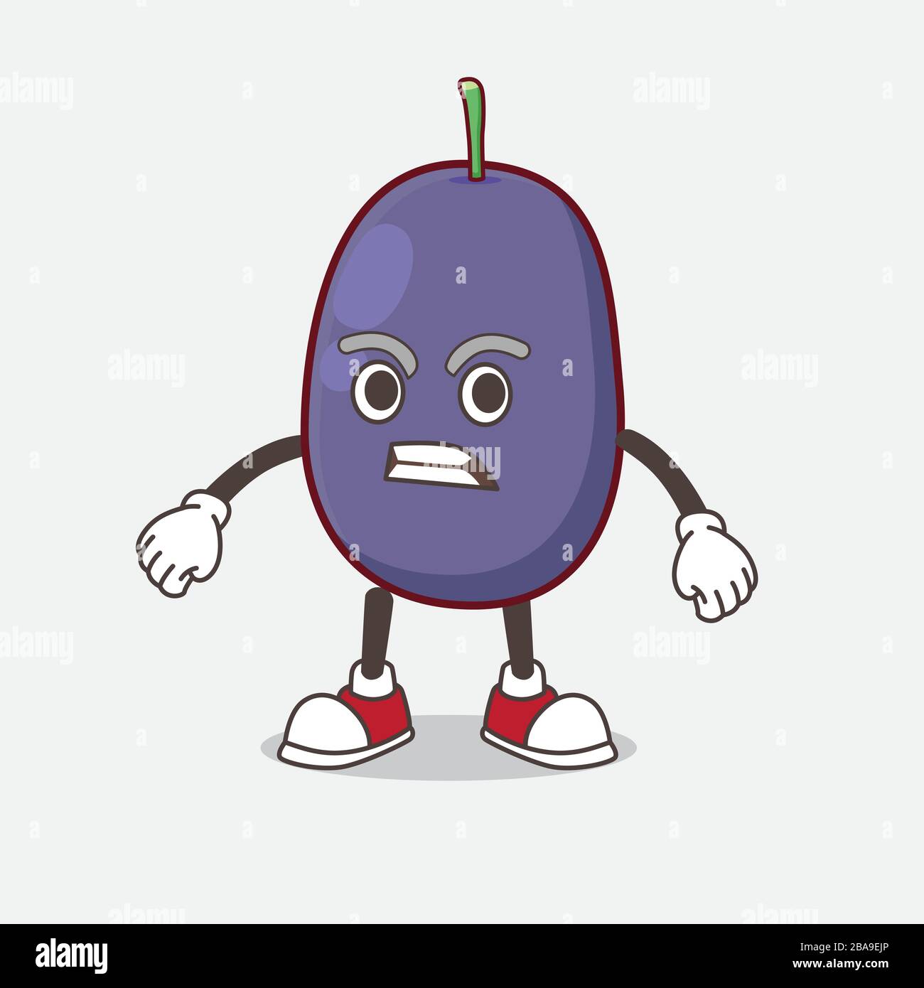 Purple Java Plum Mascot Character Vector Illustration Stock Vector ...