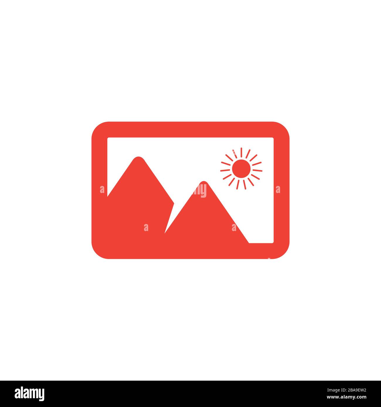 Photo Red Icon On White Background. Red Flat Style Vector Illustration ...