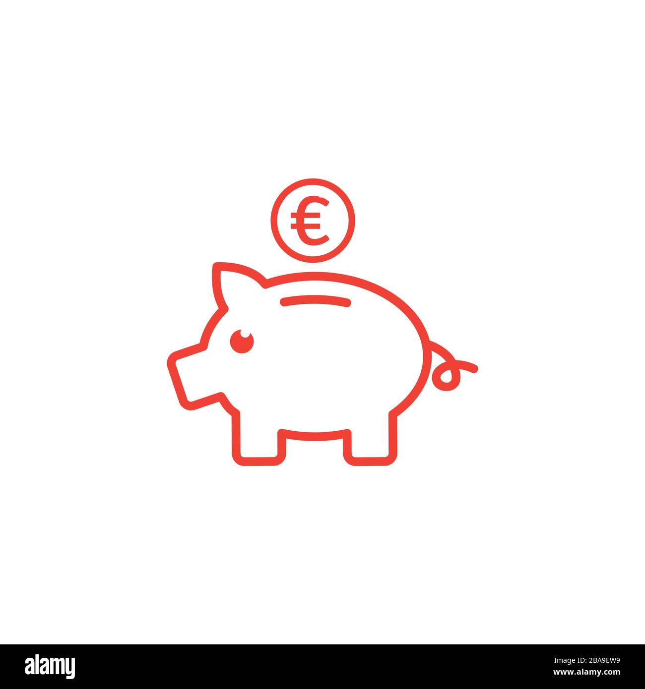 Red Piggy Bank Icon